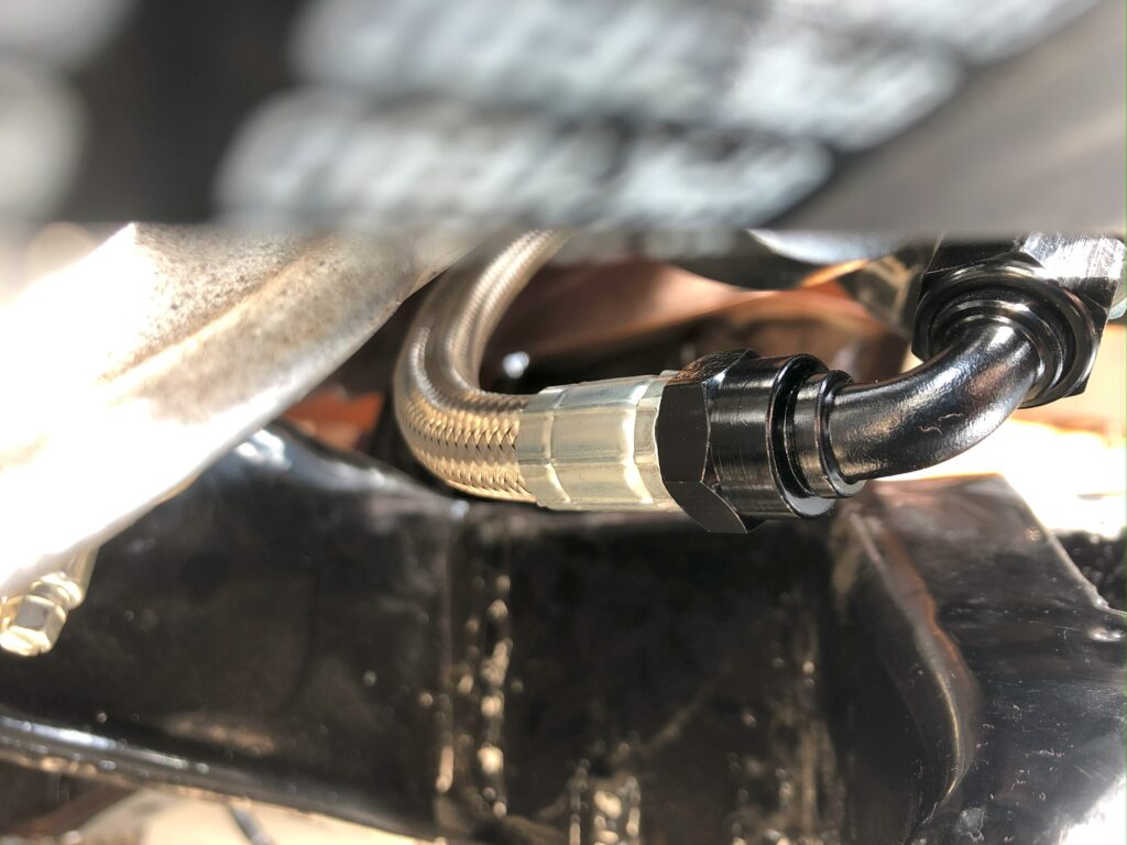 Power steering braided SS pressure hoses - BC Broncos